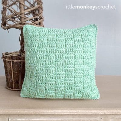 Basketweave Throw Pillow – Yarn + Chai Blog