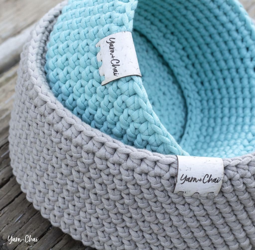 Herringbone Round Basket Set | Yarn + Chai Blog
