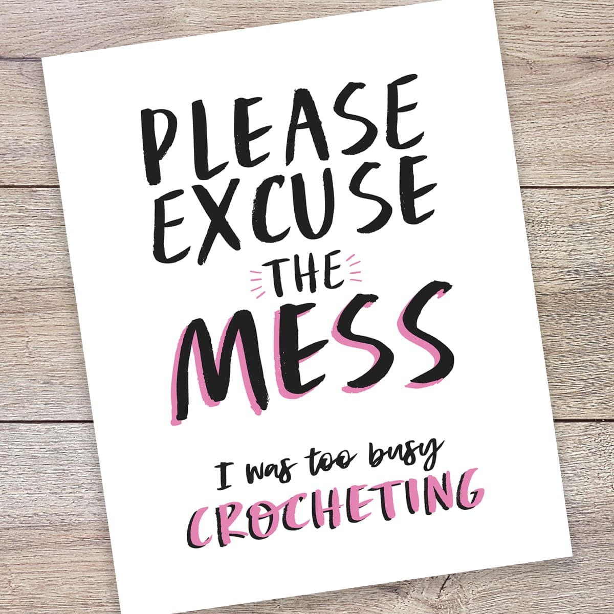 12 Days of Christmas: “Please Excuse the Mess” Printable